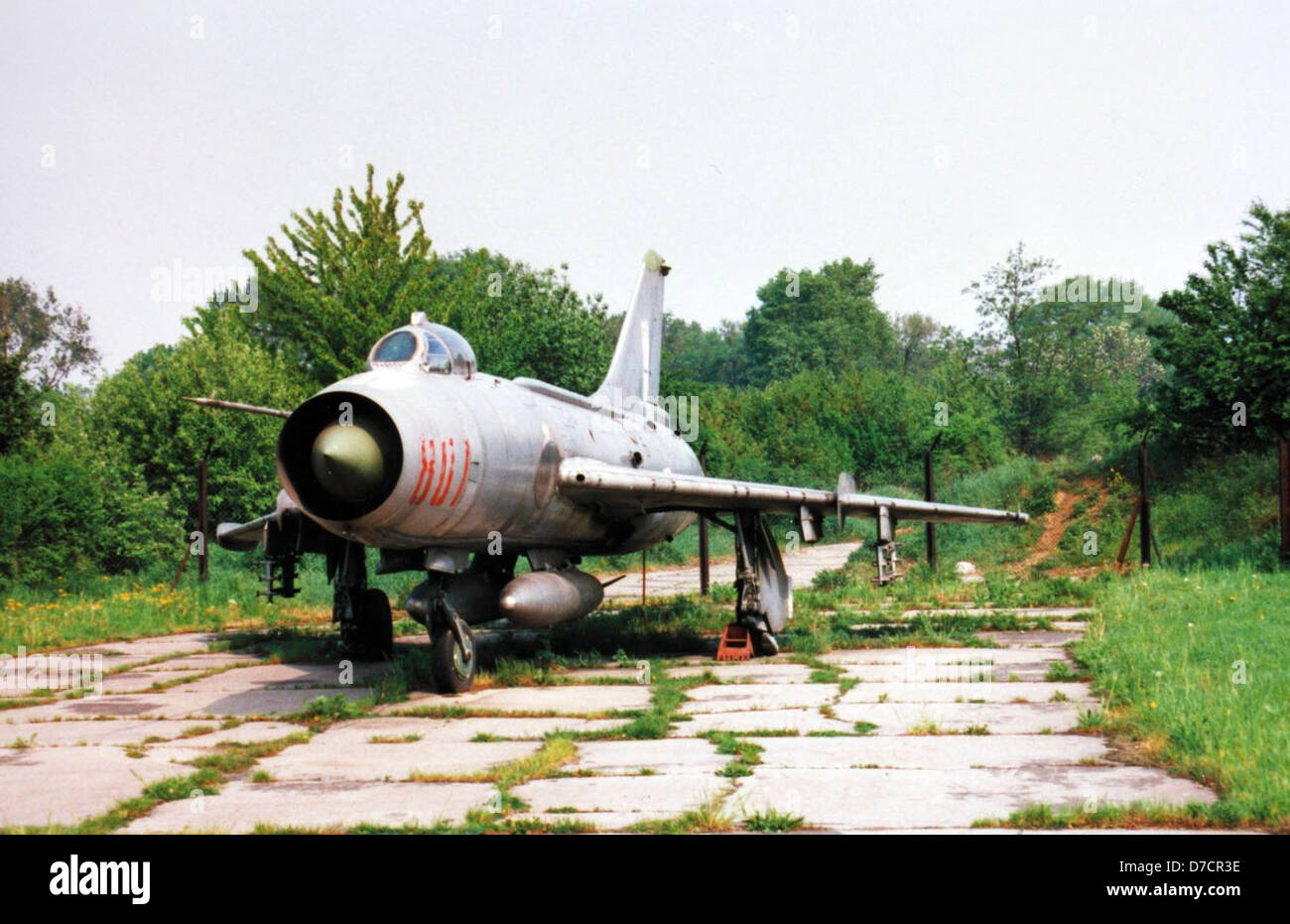 This photograph depicts the Sukhoi SU-7BKL Fitter, a Soviet ground ...