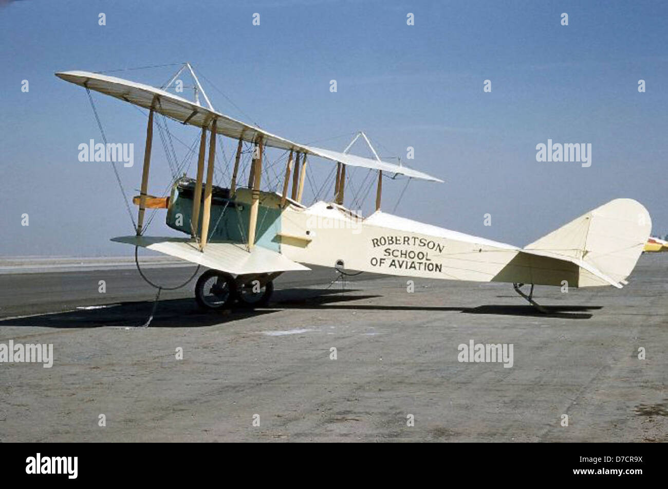 This image shows the Standard J-1 aircraft at Orange County Airport ...