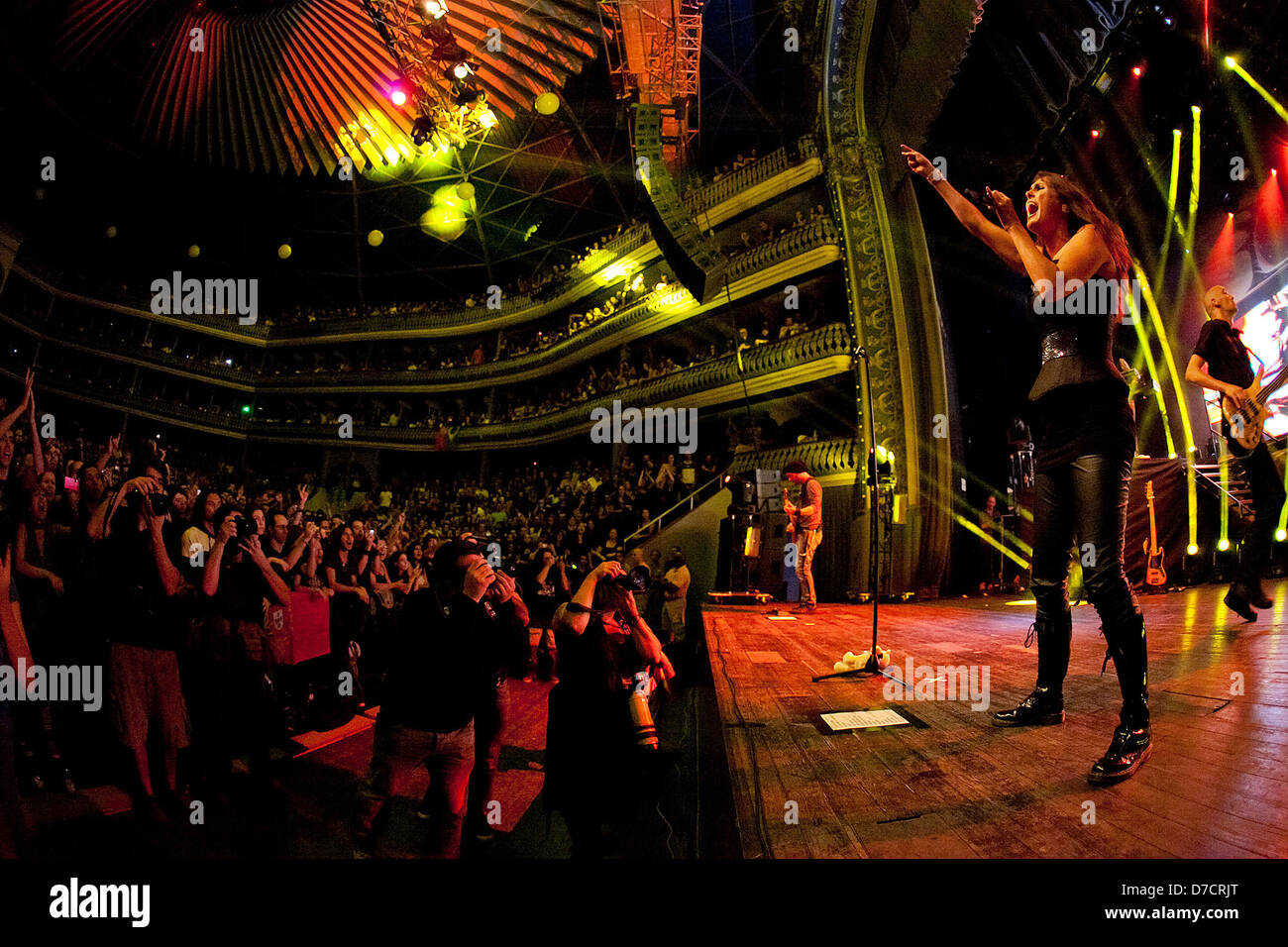Dutch symphonic metal/rock band Within Temptation performing live at ...