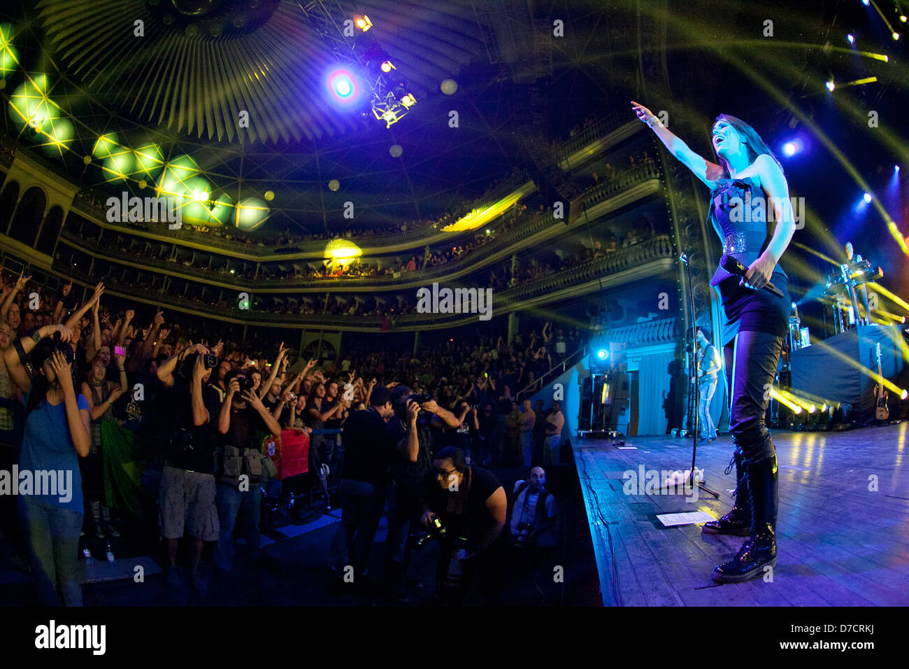 Dutch symphonic metal/rock band Within Temptation performing live at ...
