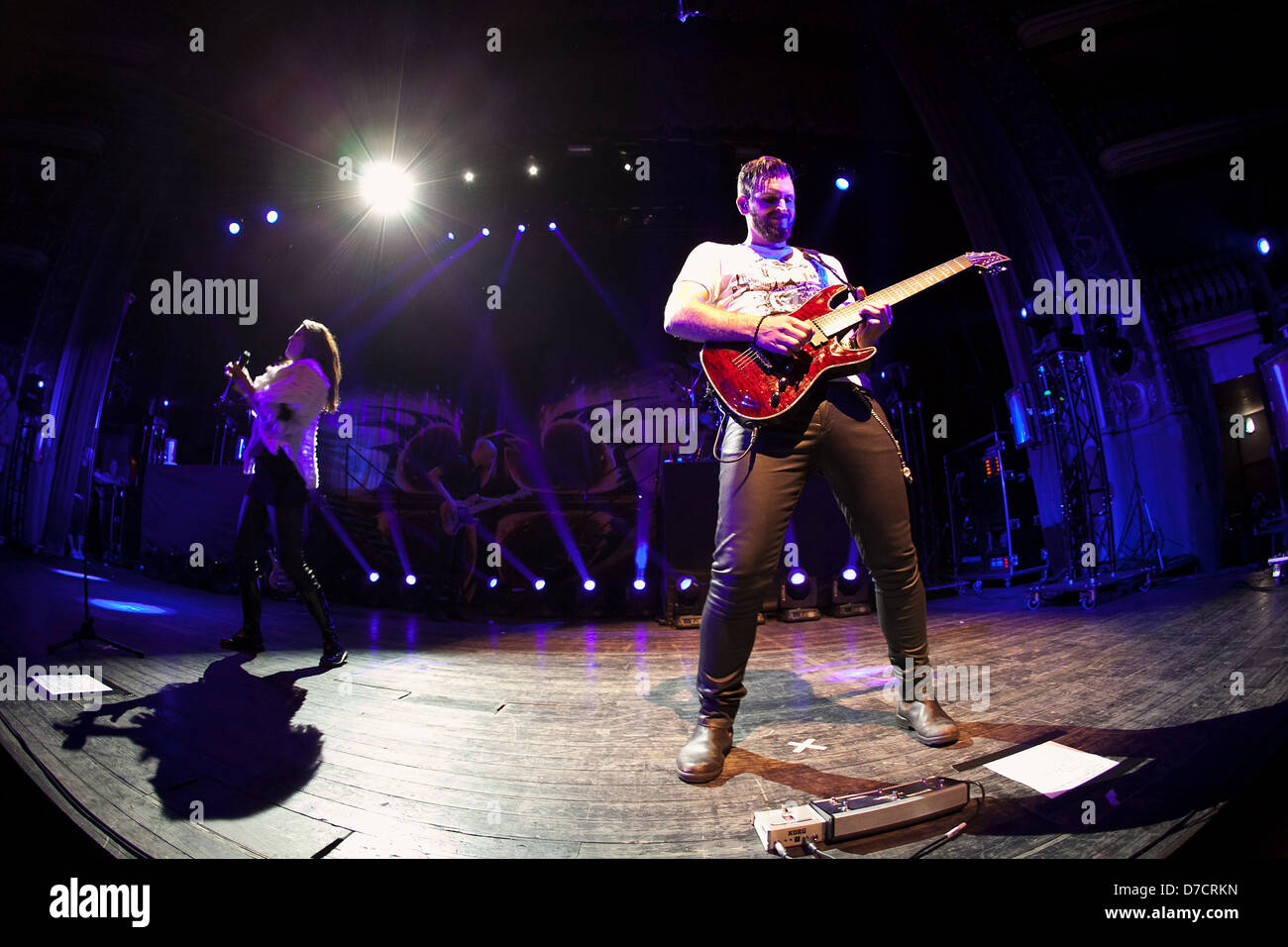 Dutch symphonic metal/rock band Within Temptation performing live at ...