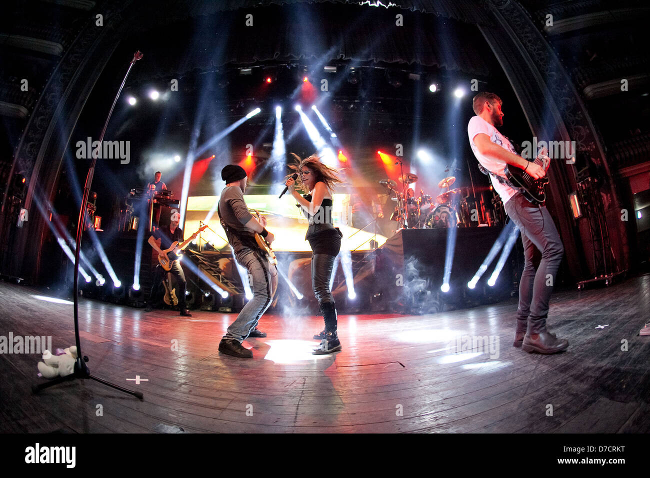 Dutch symphonic metal/rock band Within Temptation performing live at ...