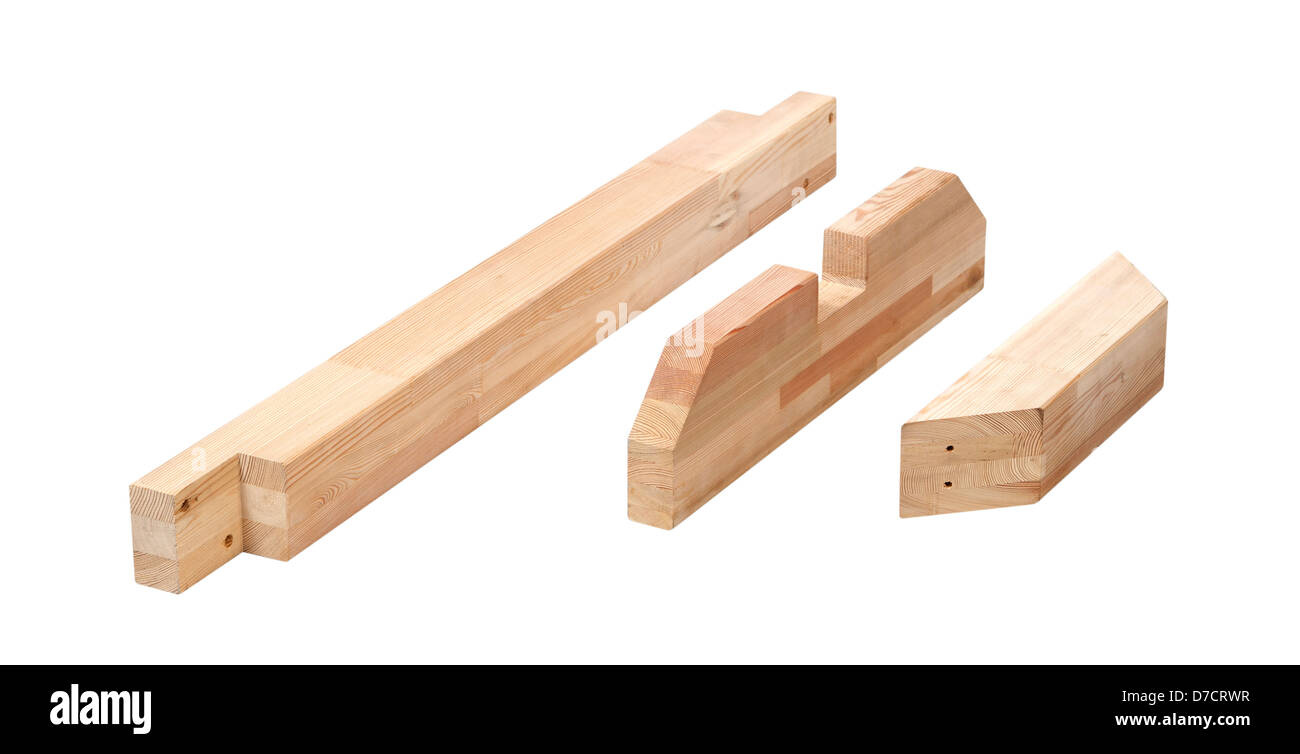 Wooden blocks isolated on white background with clipping path Stock ...