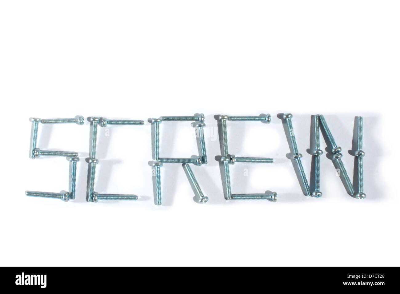 Screw worm made of mild steel screws Stock Photo - Alamy