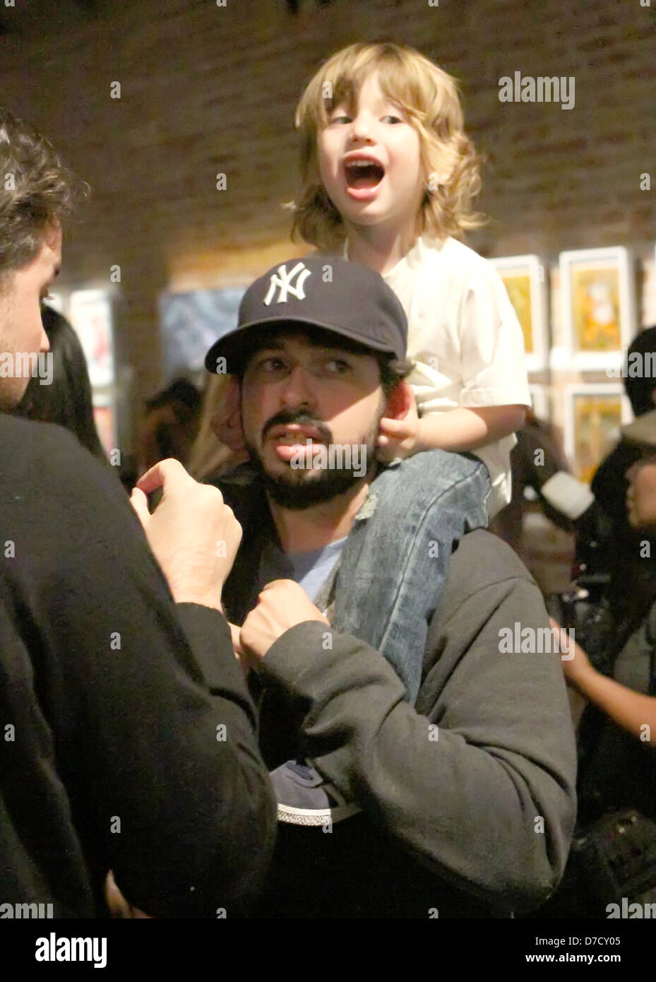 Jordan Bratman and his son Max attend a private party at Cjason's Post ...