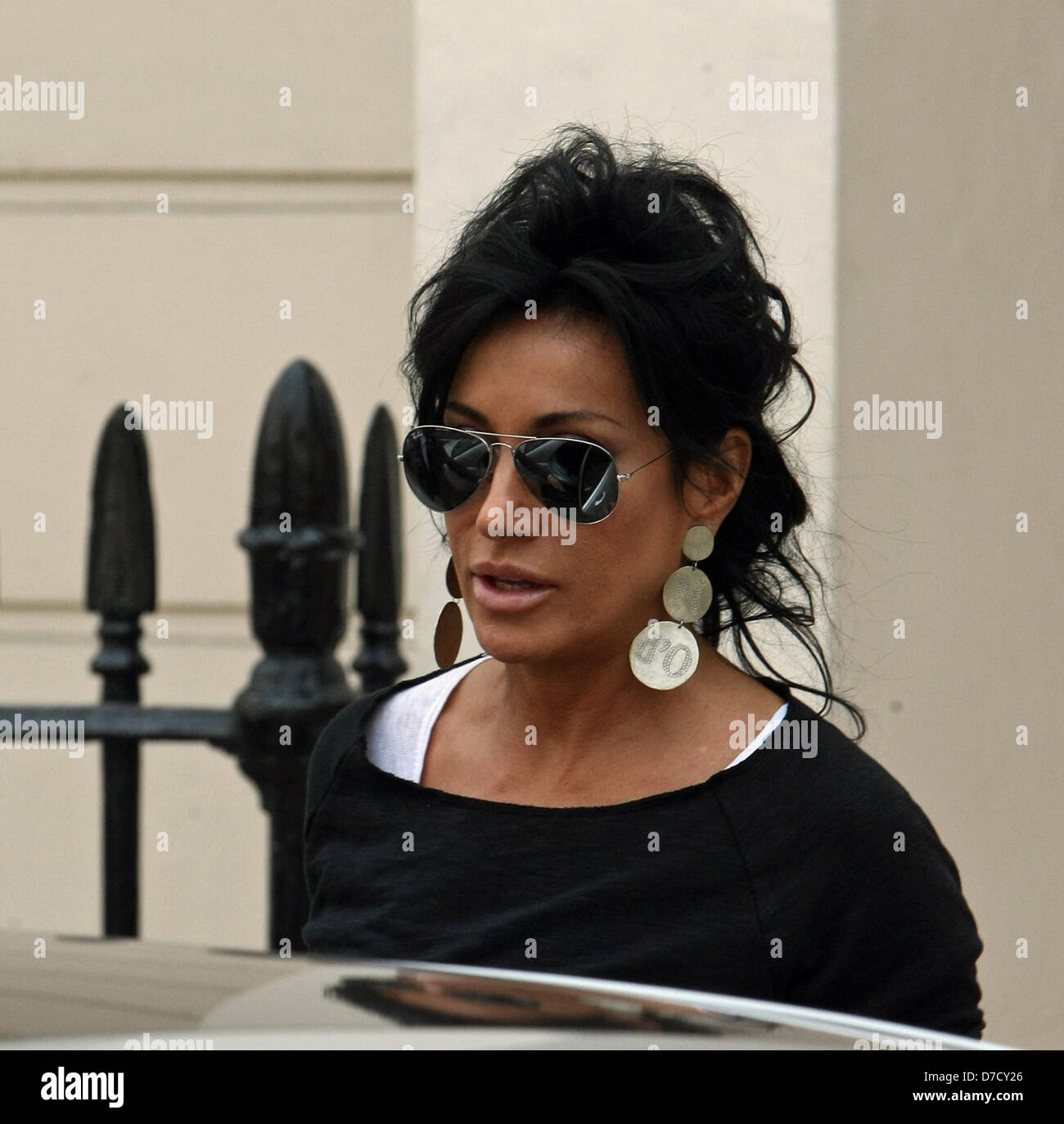 Nancy Dell'Olio leaving a medical building on Harley Street before ...