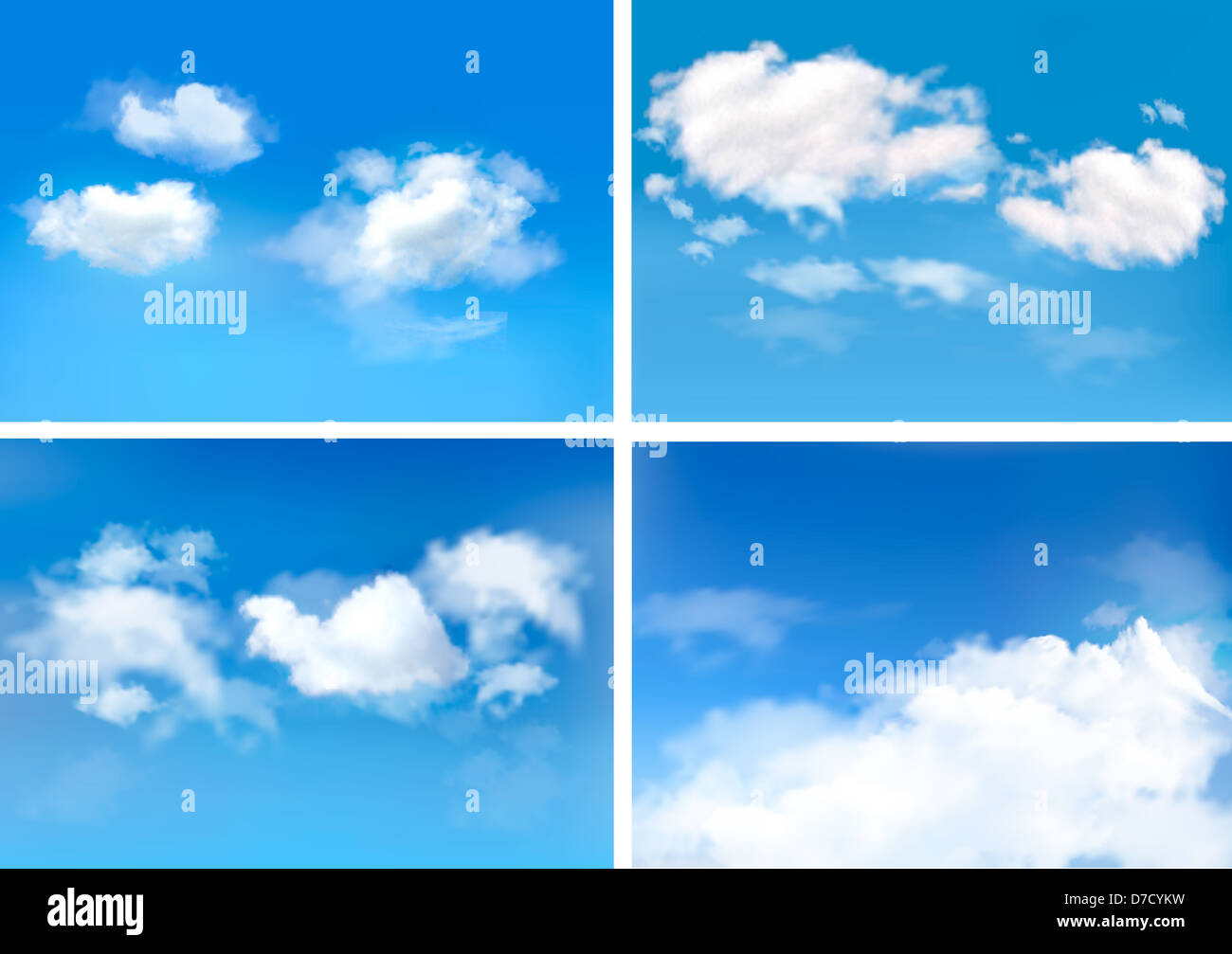 Blue sky with clouds. Vector backgrounds Stock Photo - Alamy
