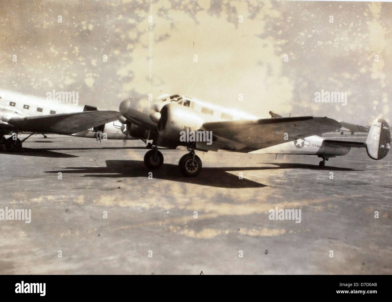 This image from Charles Daniels' album shows a C-45 aircraft, which was ...