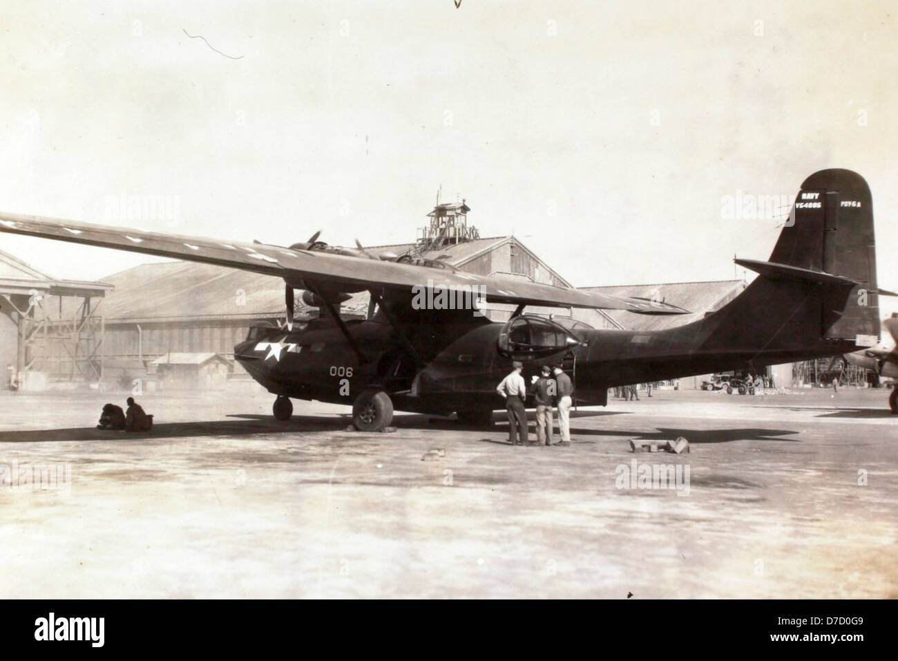 A photograph from Charles Daniels’ album showing the Marine PBY ...