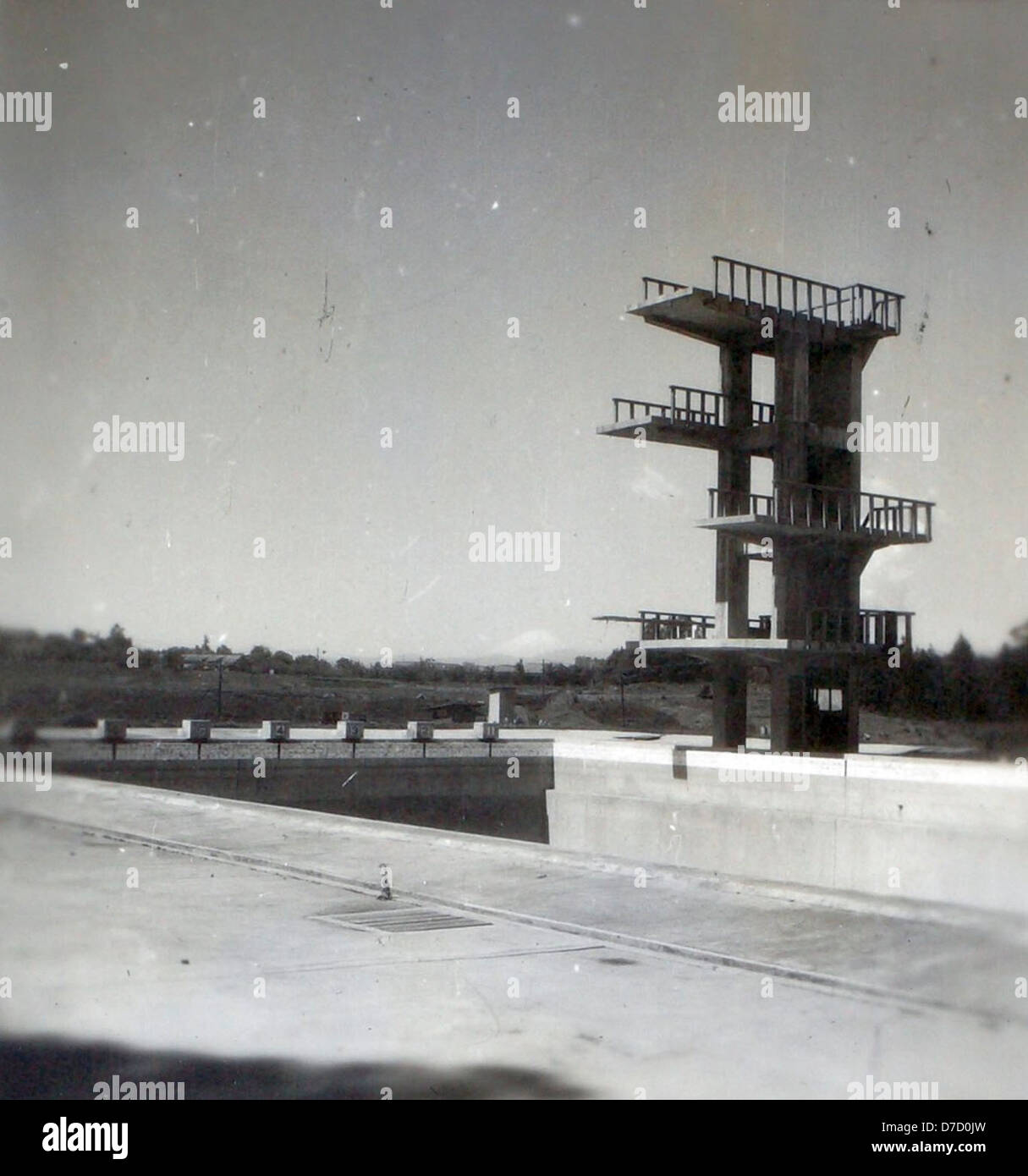 A historical image captured by Charles Daniels of the Olympic Pool at ...