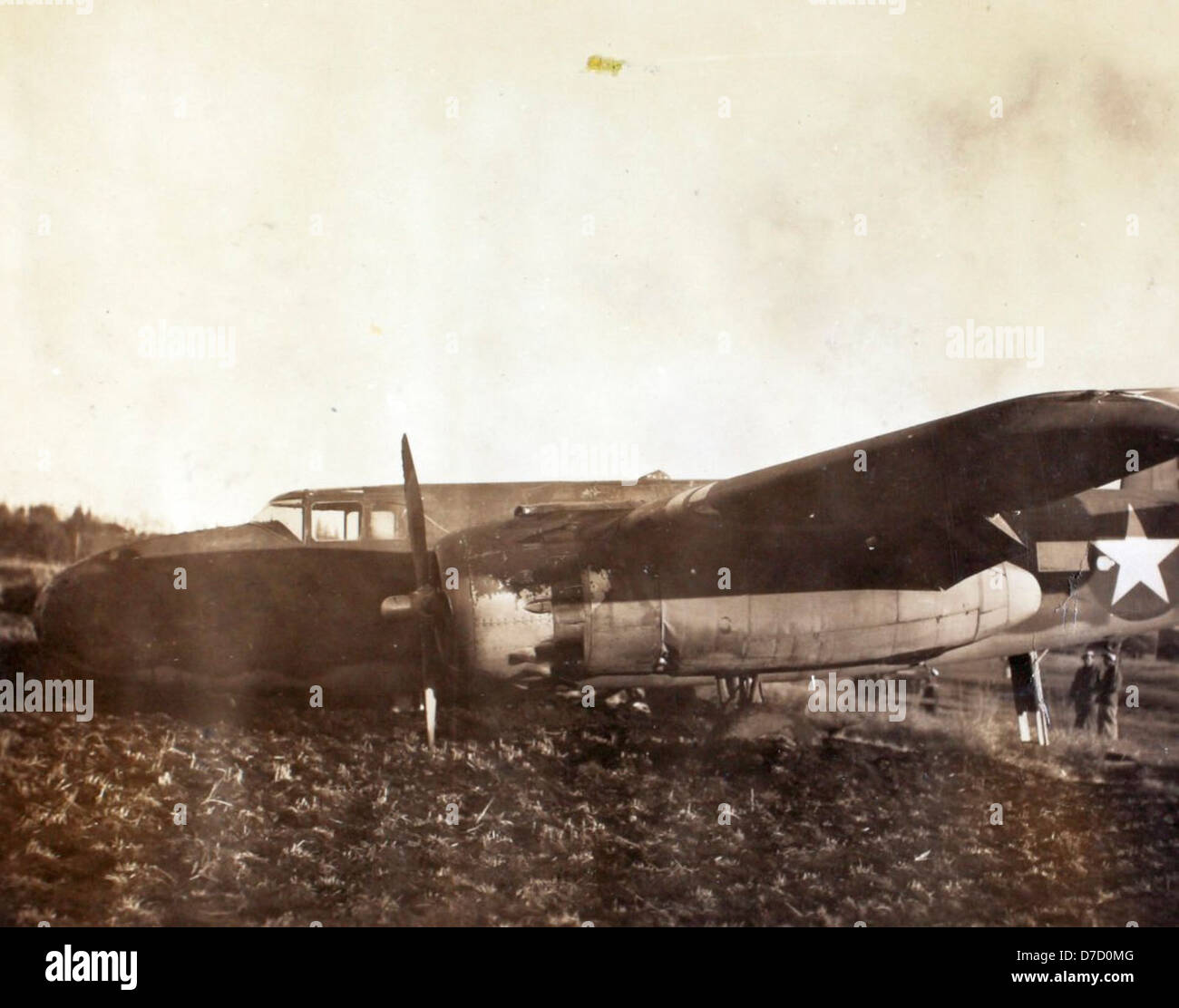 This image from Charles Daniels’ album documents a B-25 bomber crash ...