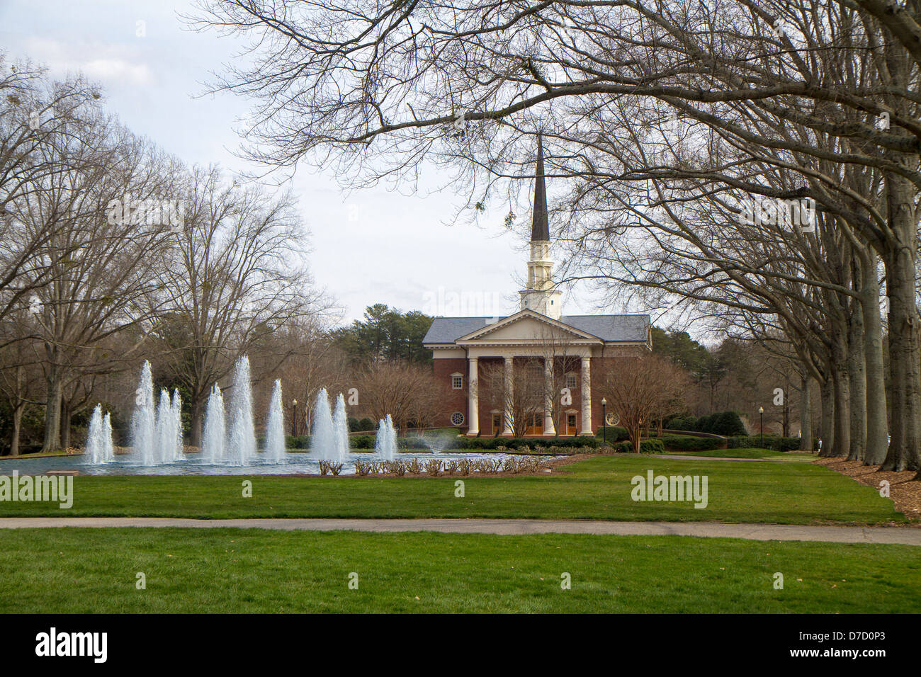 View of Sikes Hall from Clemson University. Snowy day Stock Photo - Alamy