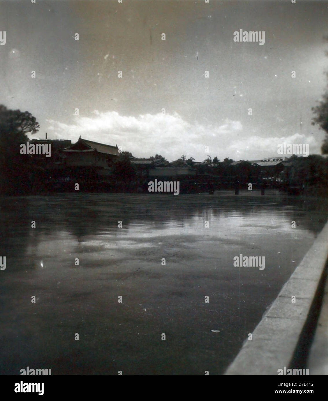 This photograph from the 15 Daniels Album shows the palace moat in ...