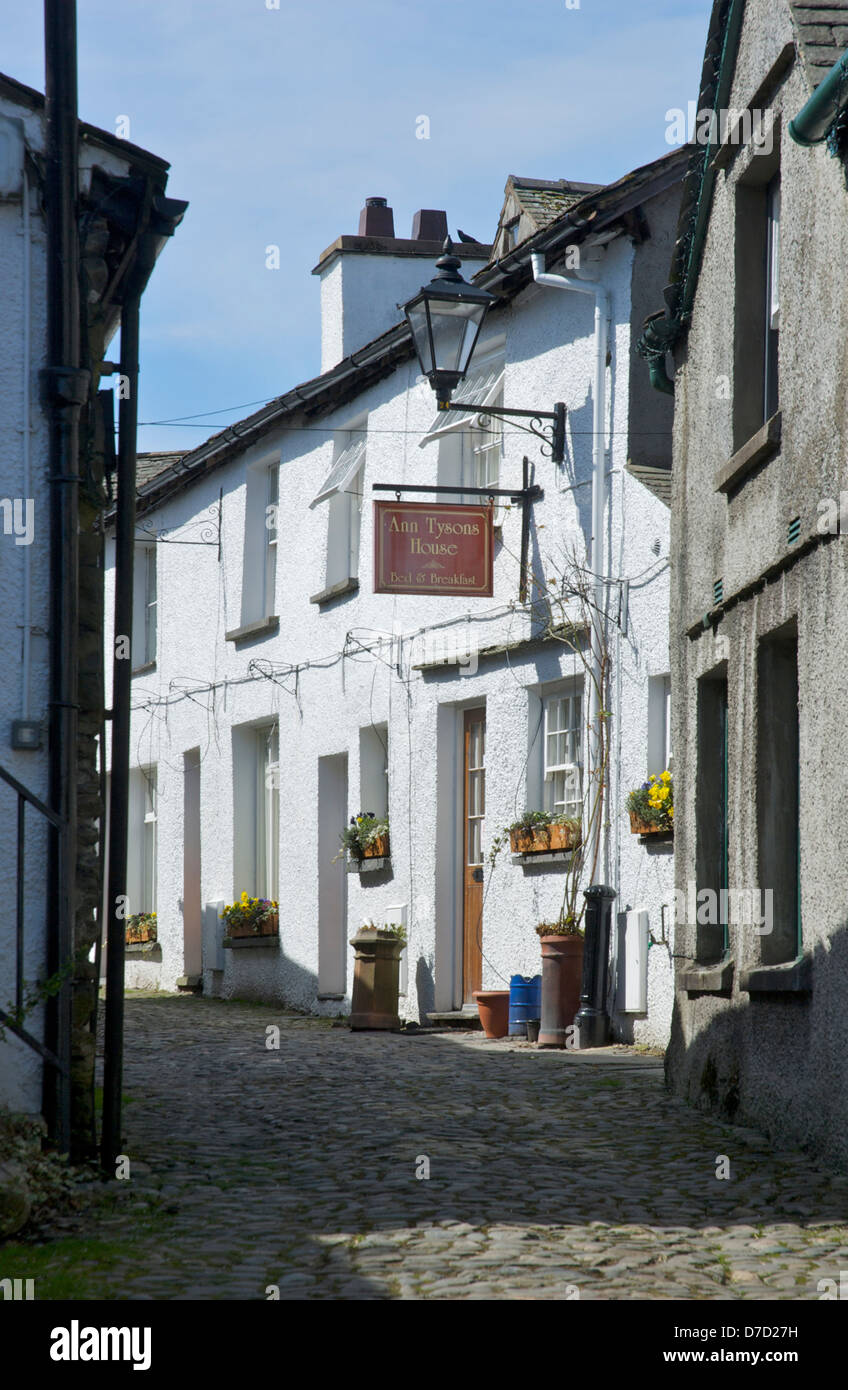 Wordsworth Street in the village of Hawkshead, Lake District National ...