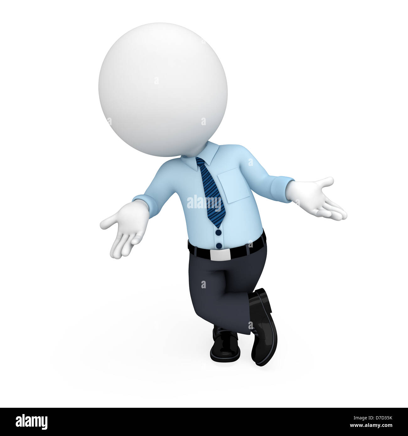 3d white character as service man Stock Photo - Alamy