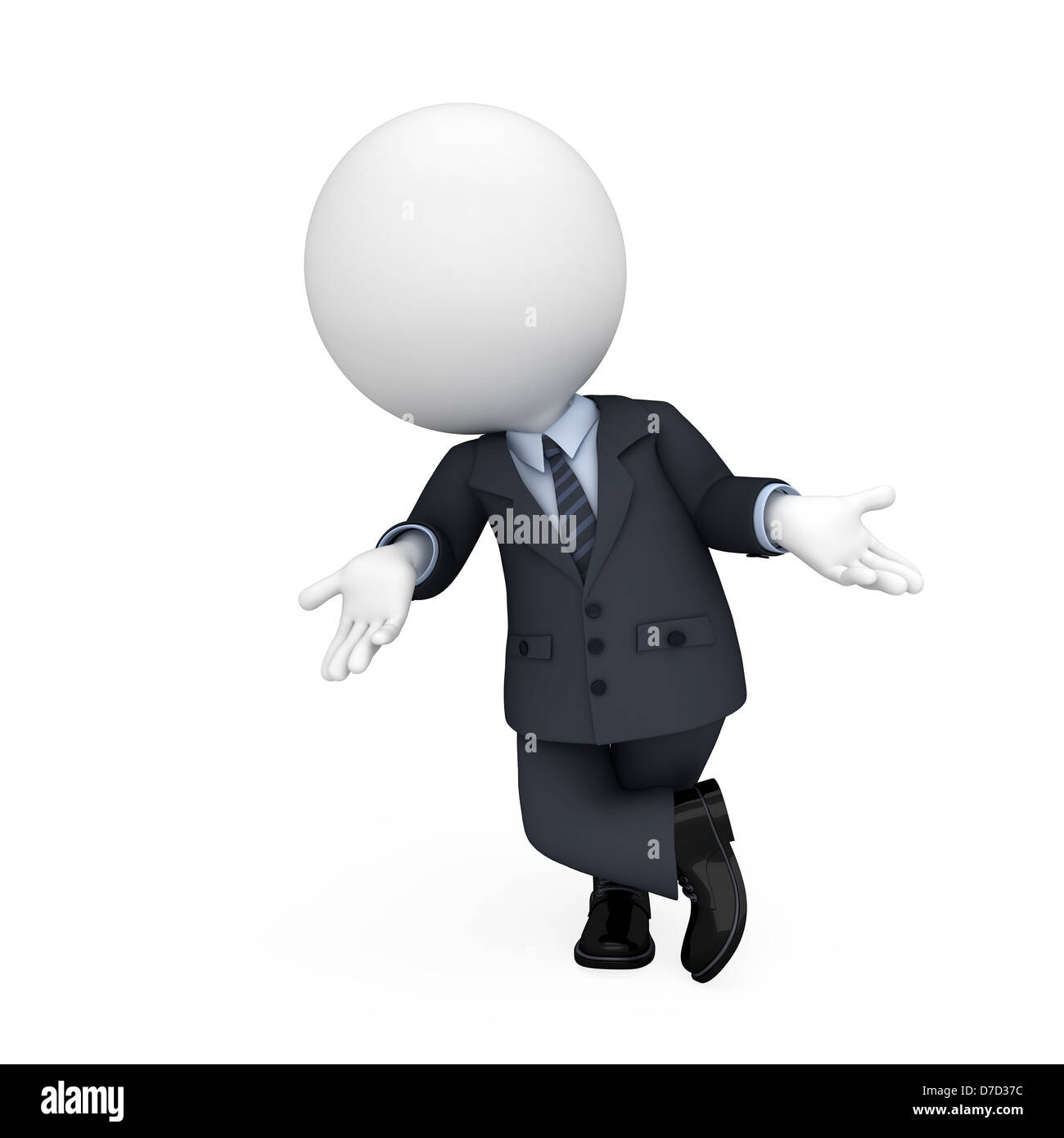 3d white character as business man Stock Photo - Alamy