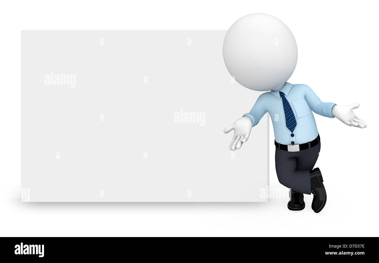 3d white character as service man Stock Photo - Alamy