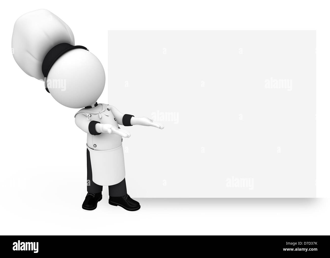 3d white character as chef Stock Photo - Alamy