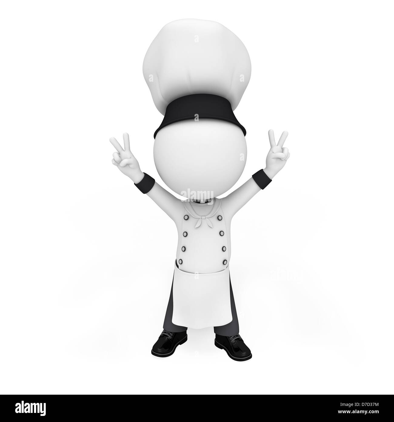 3d white character as chef Stock Photo - Alamy