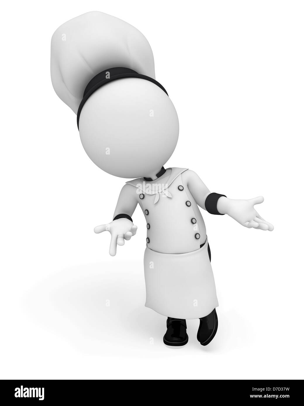 3d white character as chef Stock Photo - Alamy
