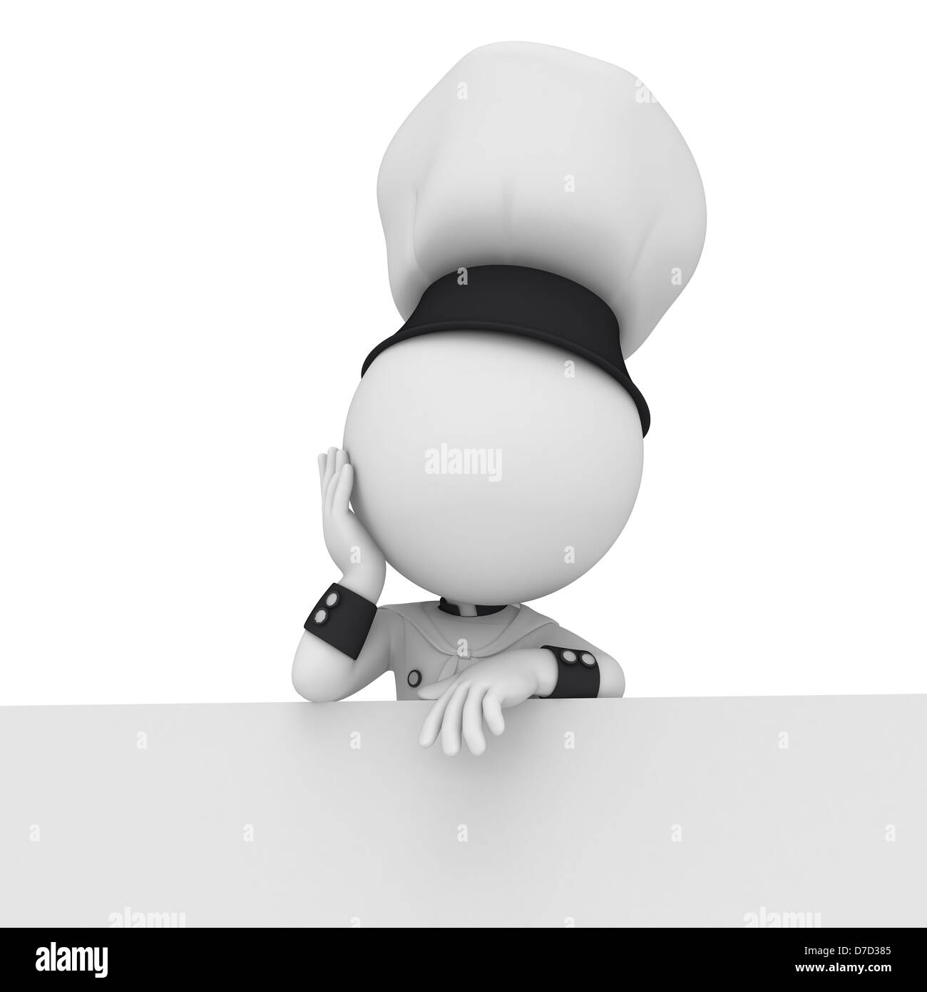 3d white character as chef Stock Photo - Alamy