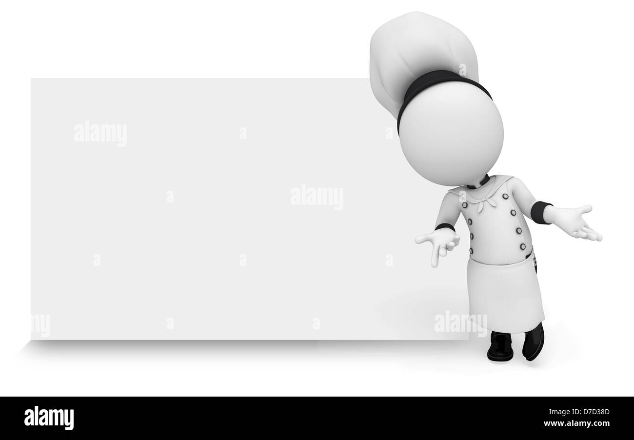 3d white character as chef Stock Photo - Alamy