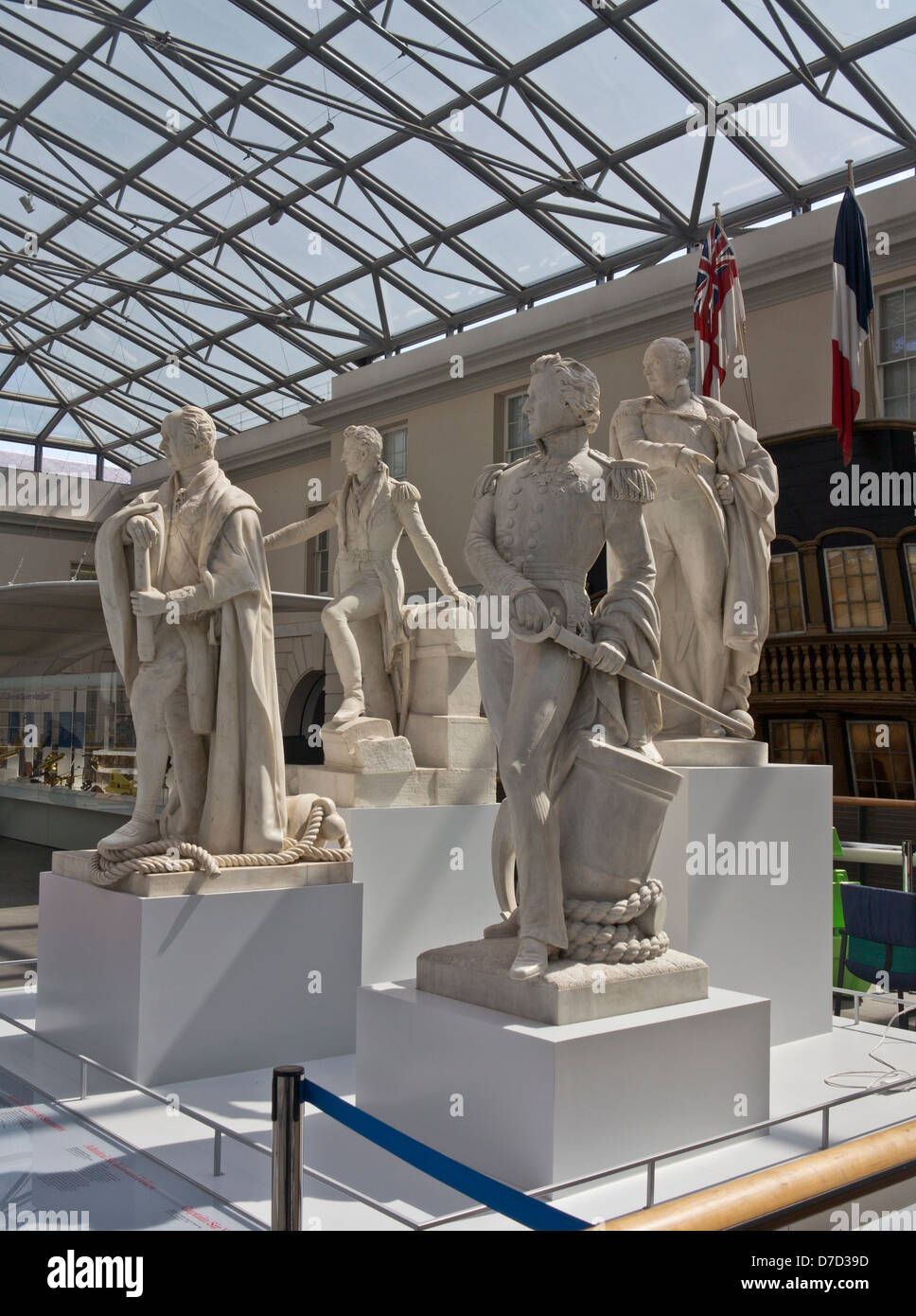 Statues of admirals and navigators at the National Maritime Museum at ...