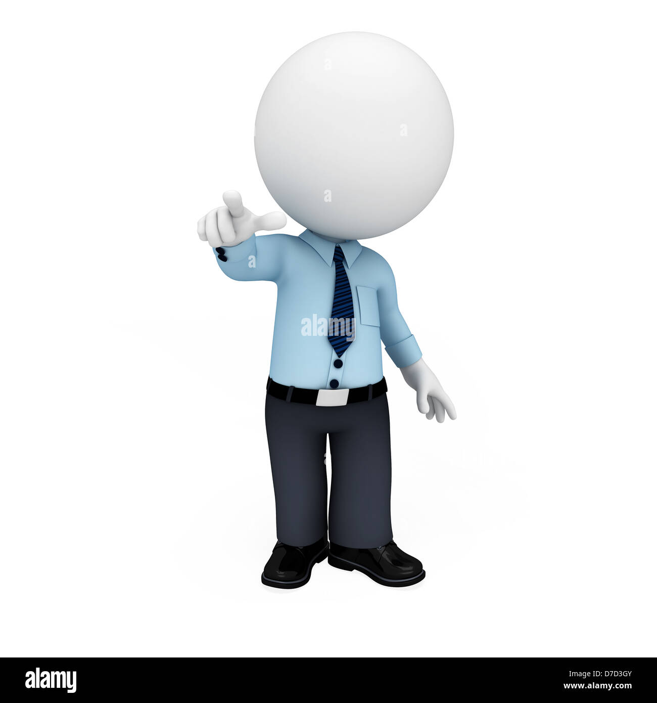 3d white people as service man Stock Photo - Alamy