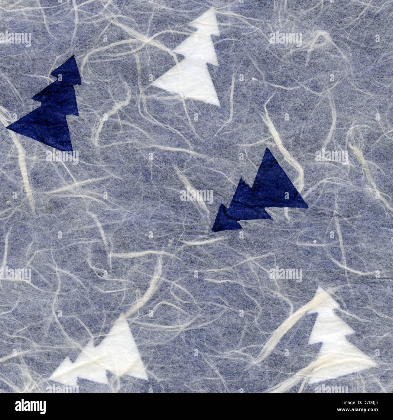 High resolution scan white & blue rice paper pattern blue white pine ...