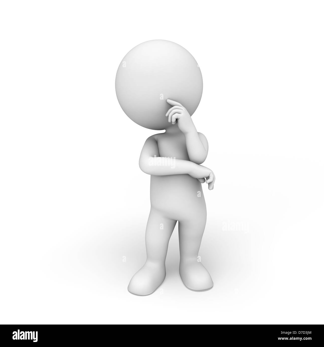 3d white people isolated on white background Stock Photo - Alamy