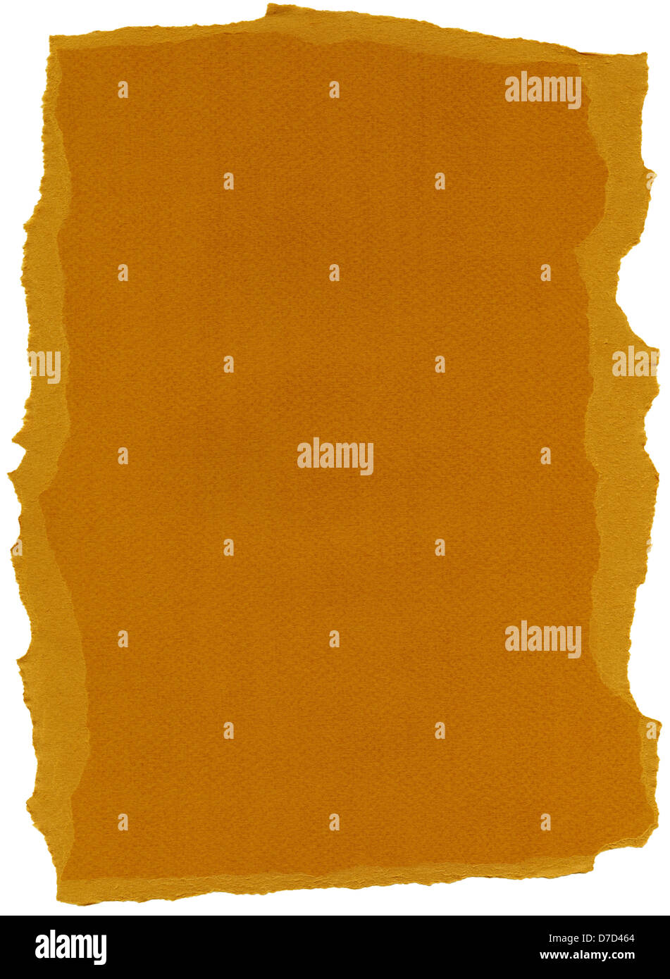 Texture rust colored fiber paper torn edges. Isolated on white ...