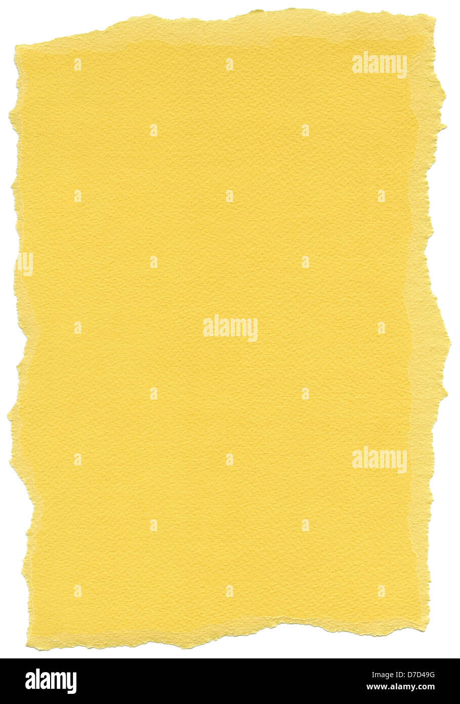 Texture Naples yellow fiber paper torn edges. Isolated on white ...