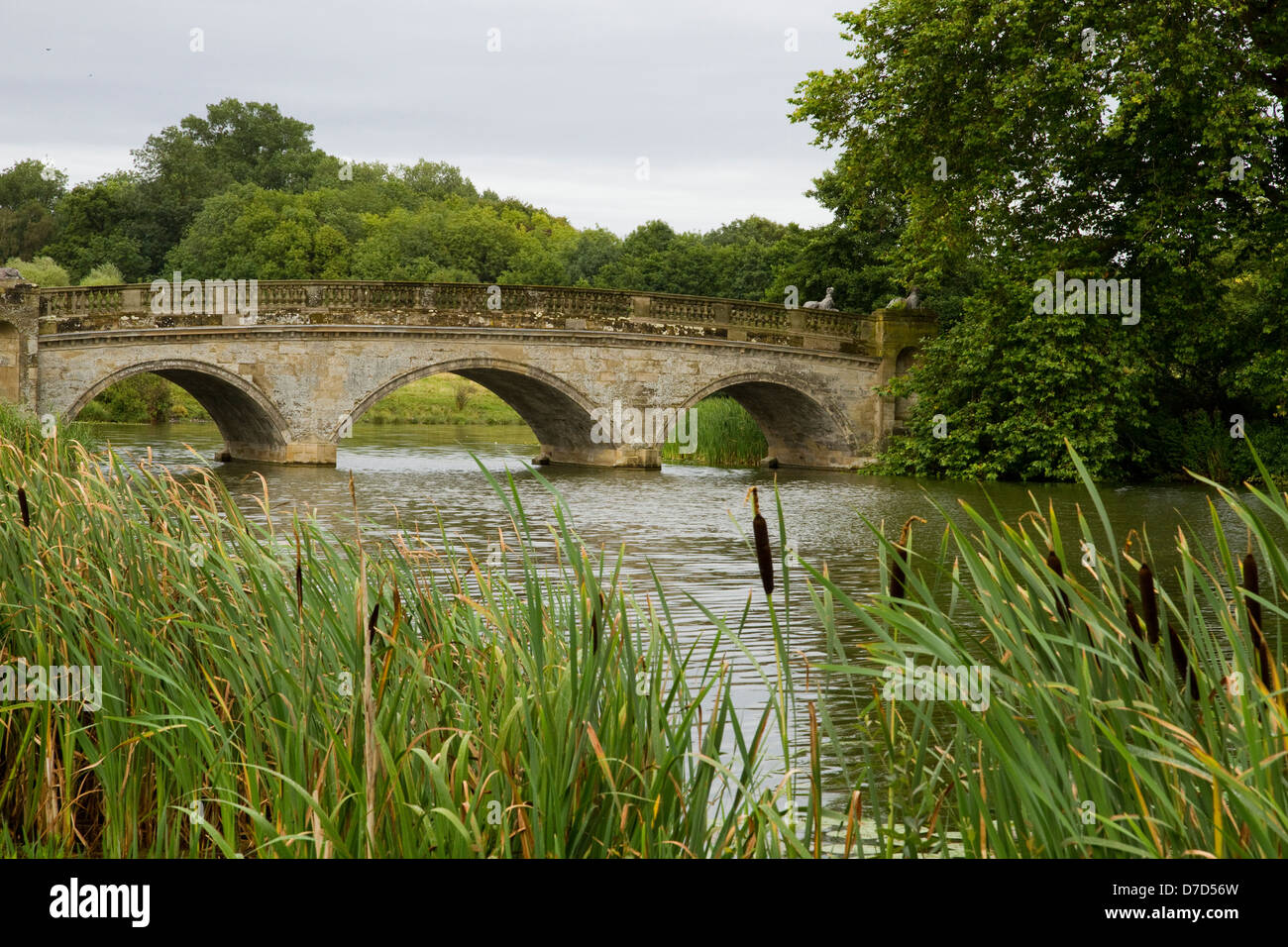 England Compton Verney gardens Capability Brown lake Stock Photo - Alamy