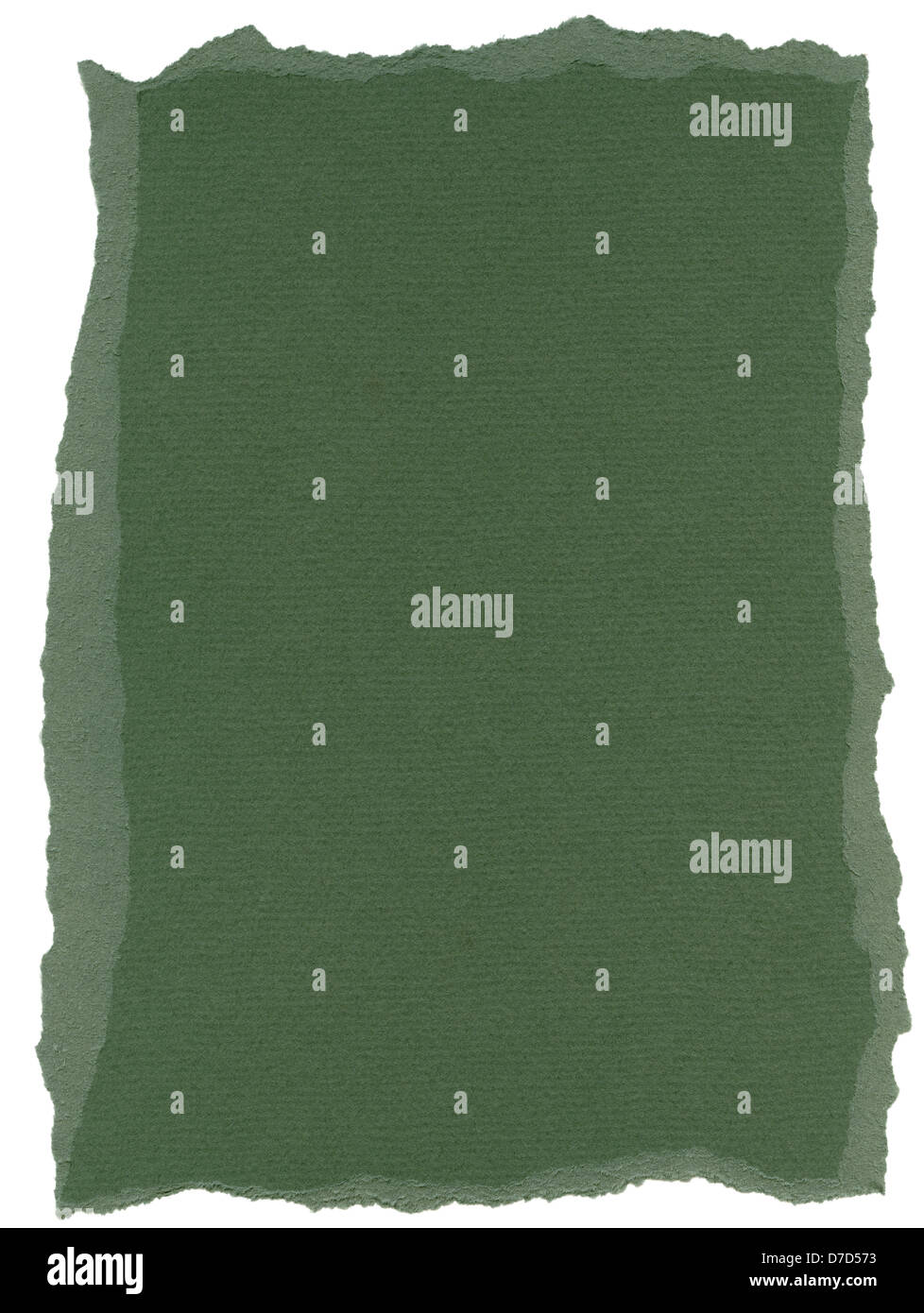 Texture hunter green fiber paper torn edges. Isolated on white ...