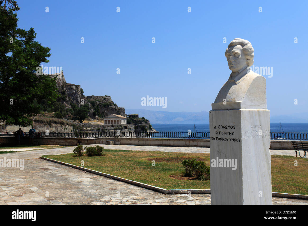 Statue of Dionysios Solomos, Corfu Town, Corfu Island, Greece, Europe ...