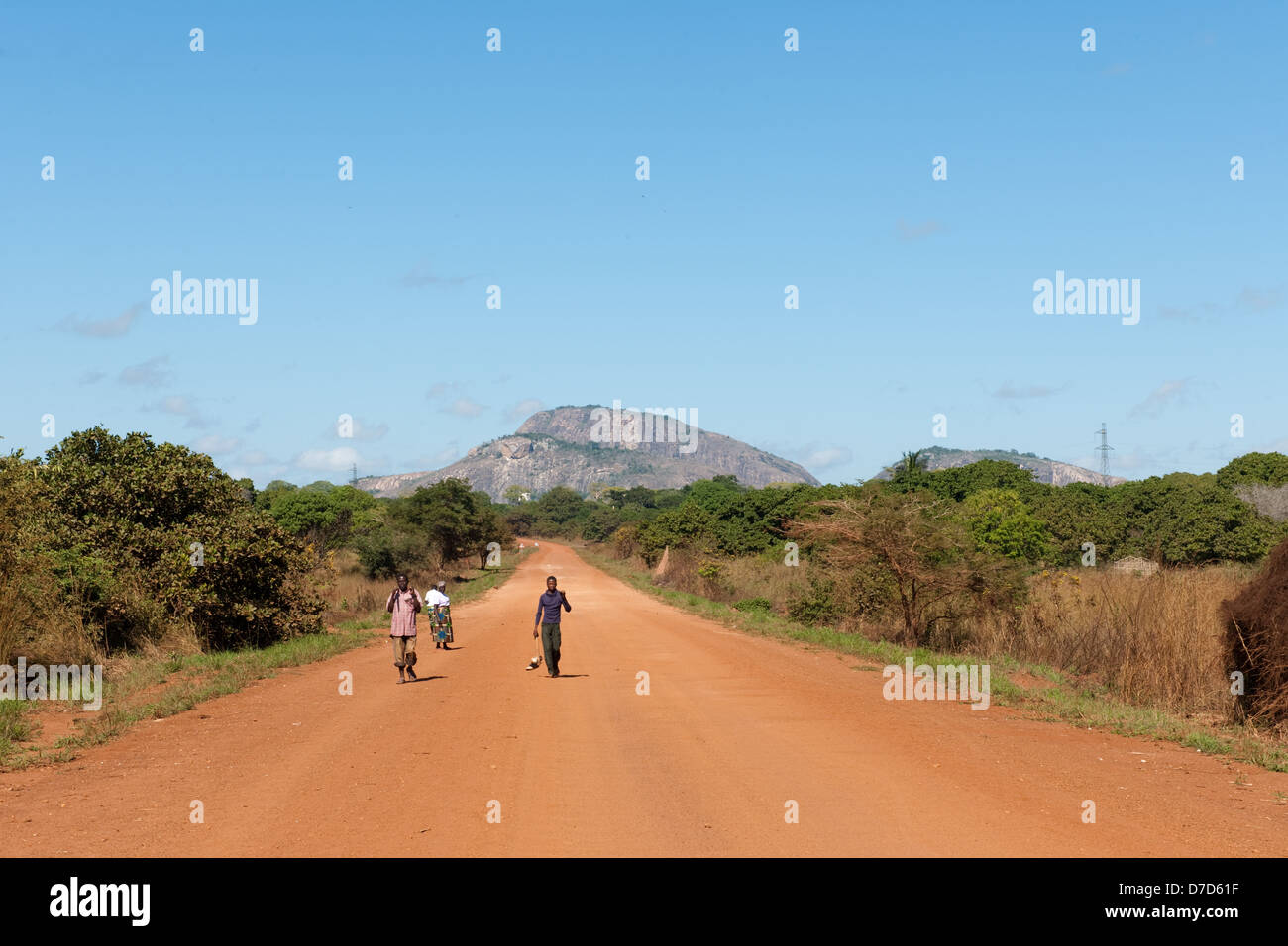 Granite boulders along the road between Nampula and Angoche, Mozambique ...
