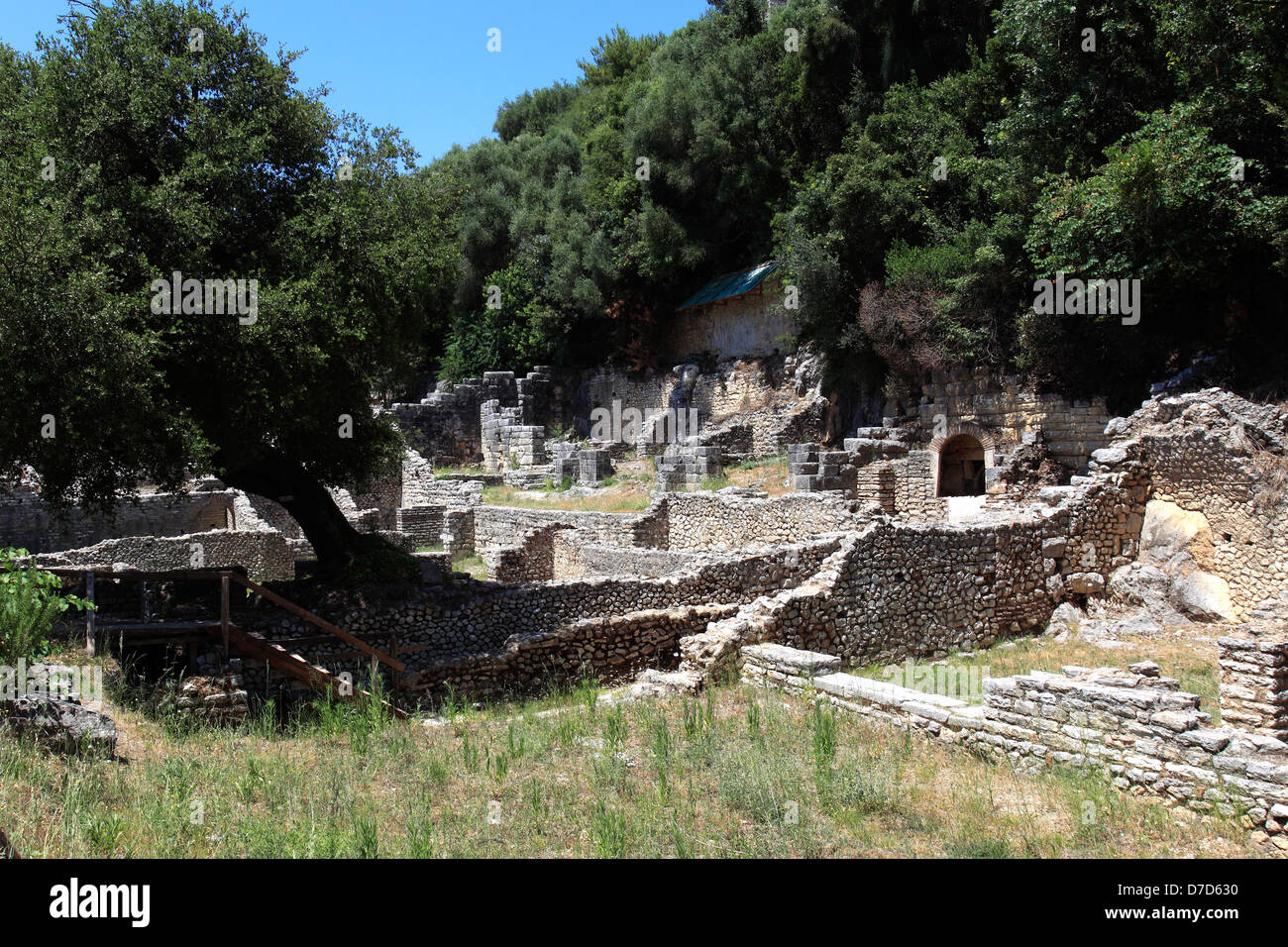 Ruined buildings, ancient Butrint, UNESCO World Heritage Site, Butrint ...