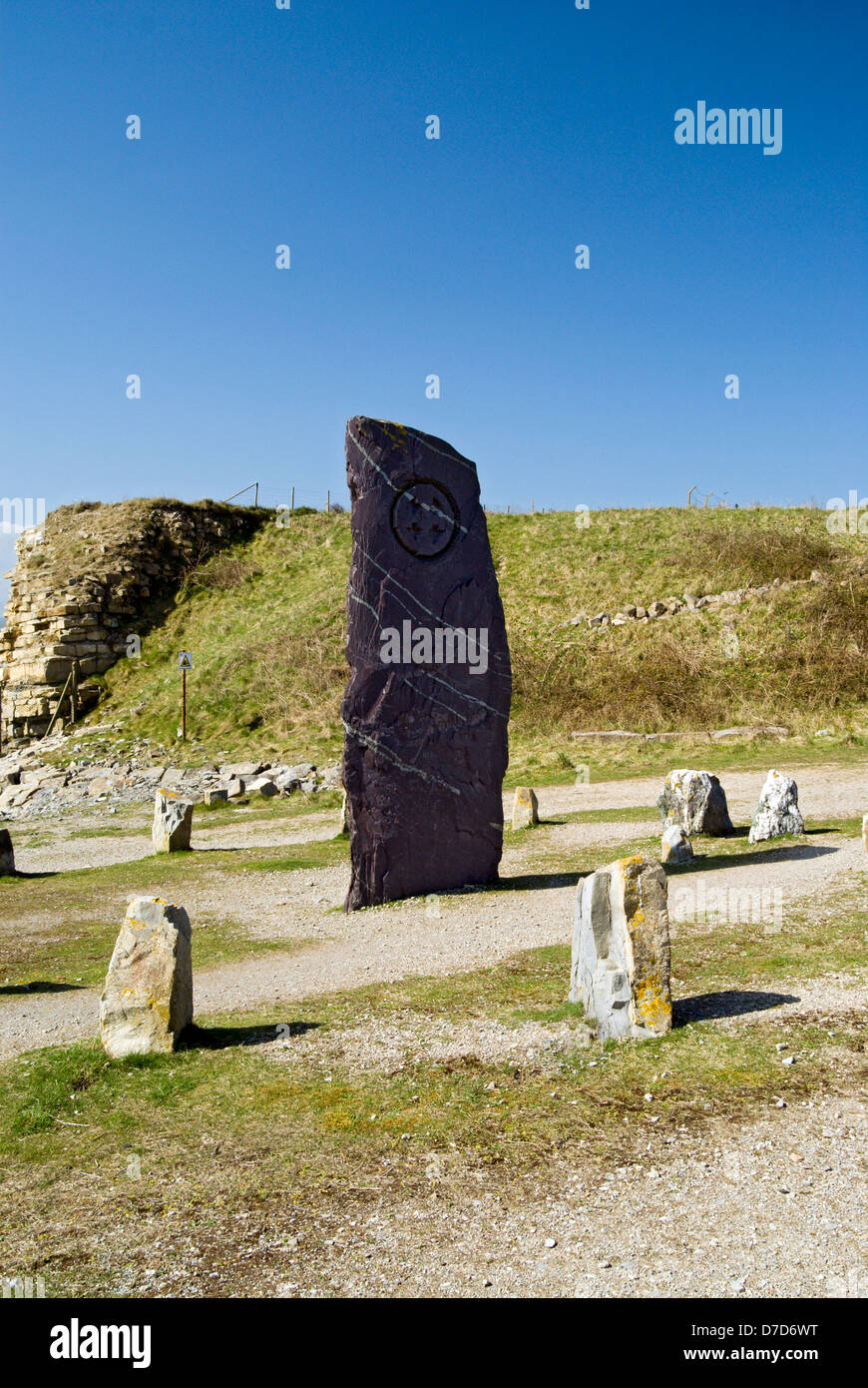 stone to mark the rhoose point land reclamation and new landscape ...