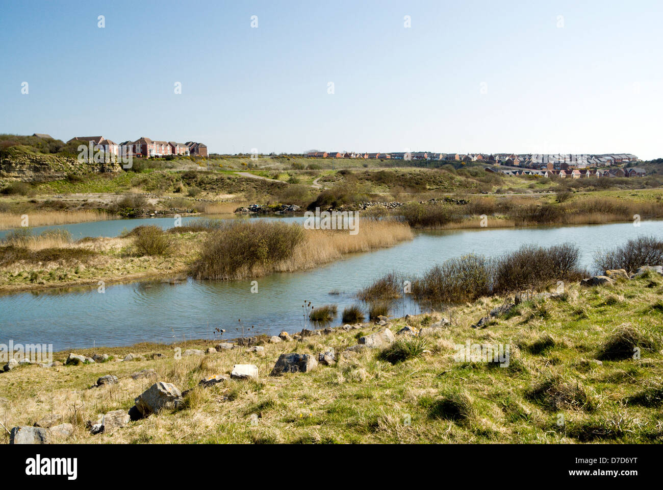 new housing estate in disused quarry rhoose vale of glamorgan south ...