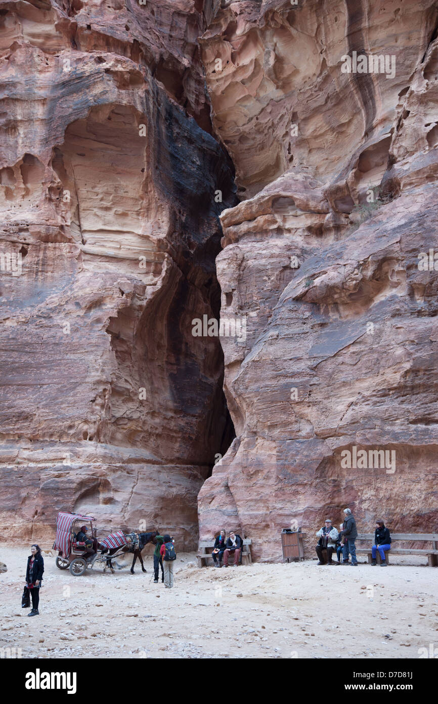 Natural abstract, stone with wind blown texture from Petra, Jordan: a ...