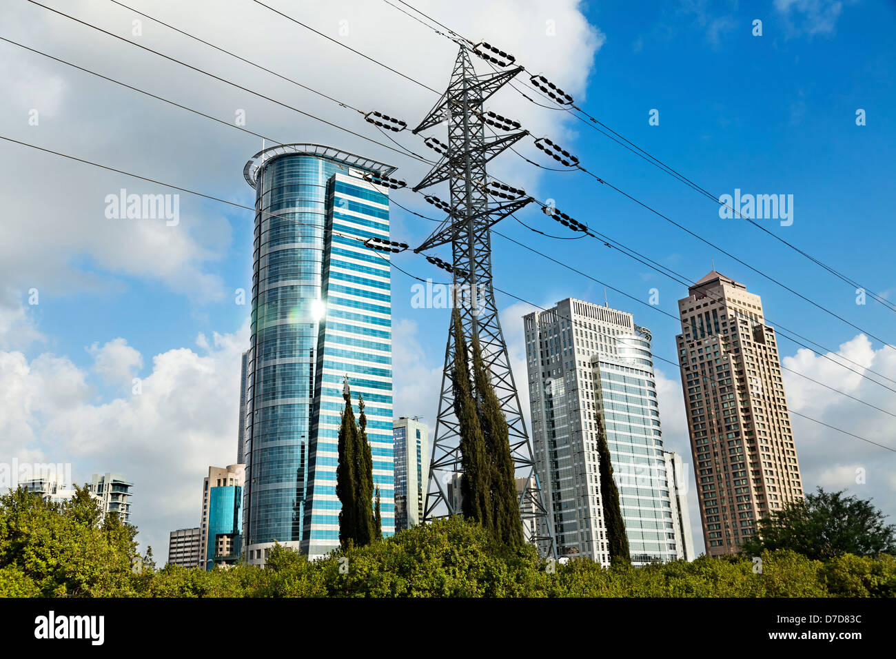 Skyline downtown Ramta-Gan (bordering Tel-Aviv) featuring famous ...
