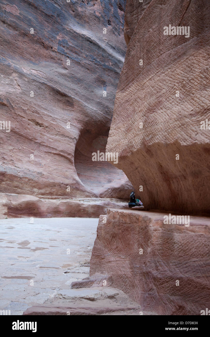 Natural abstract, stone with wind blown texture from Petra, Jordan: a ...