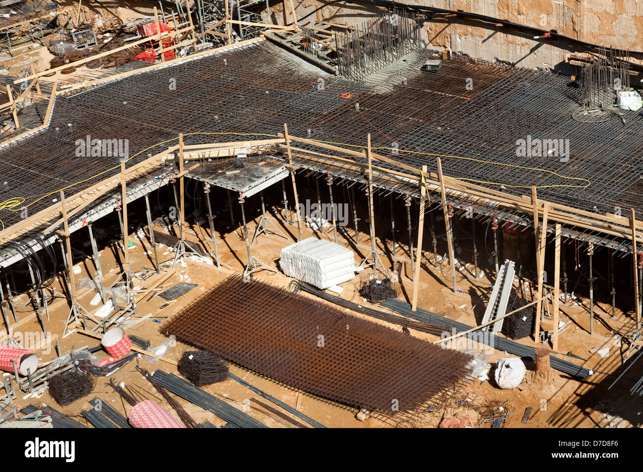 Foundations stage at a large-scale construction site Stock Photo - Alamy