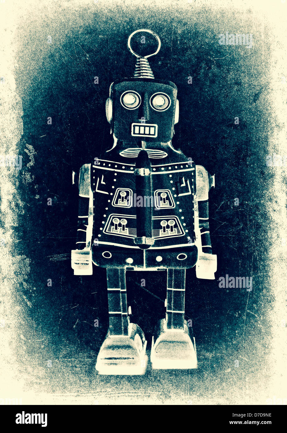 old robot (retro inspired image Stock Photo - Alamy