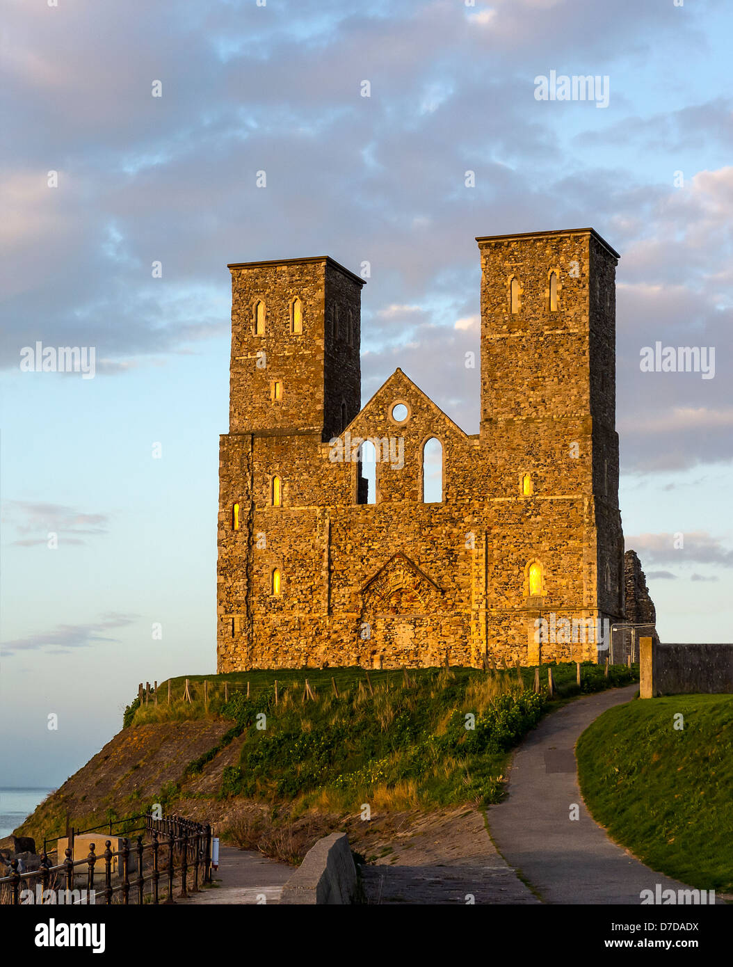 Reculver Towers Herne Bay Kent England at Sunset Stock Photo - Alamy