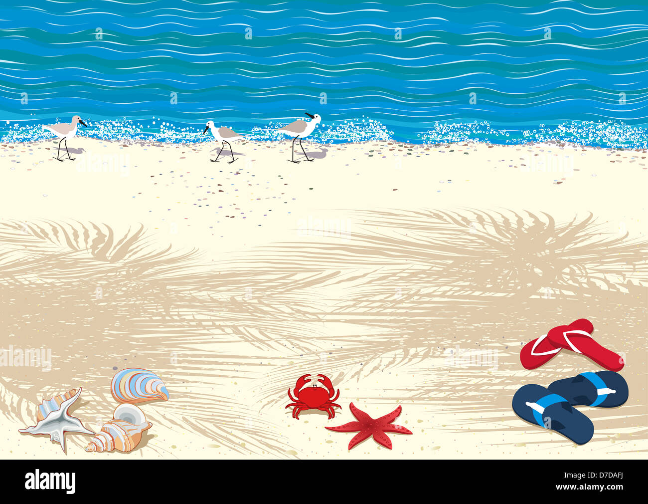 Cartoon beach hi-res stock photography and images - Alamy