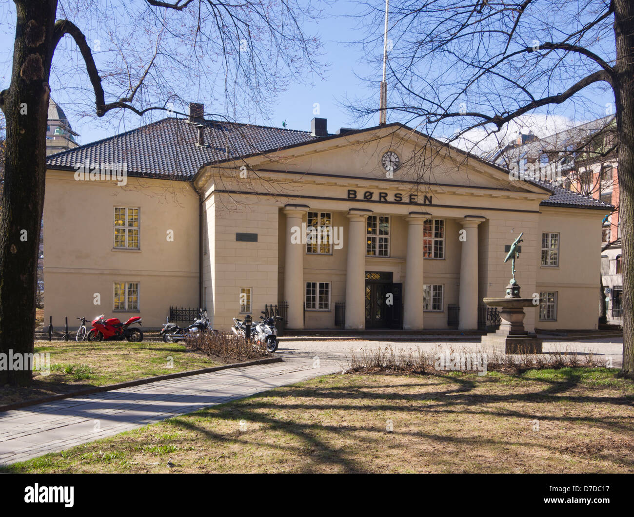The Oslo Stock exchange , Børsen, centrally located in Norway's capital ...