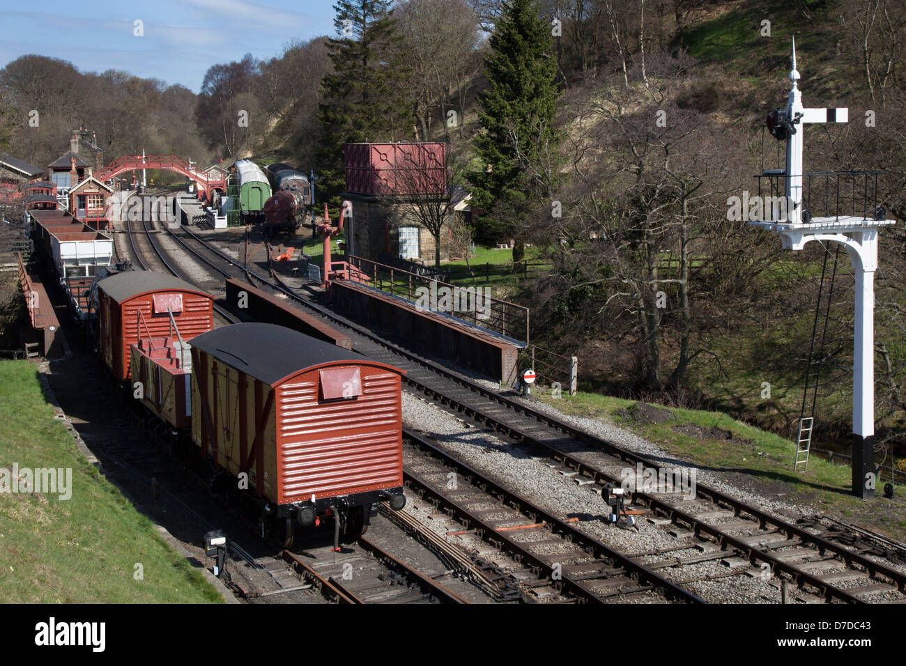 North Yorkshire Moors Railway and Goathland station, and goods yard ...