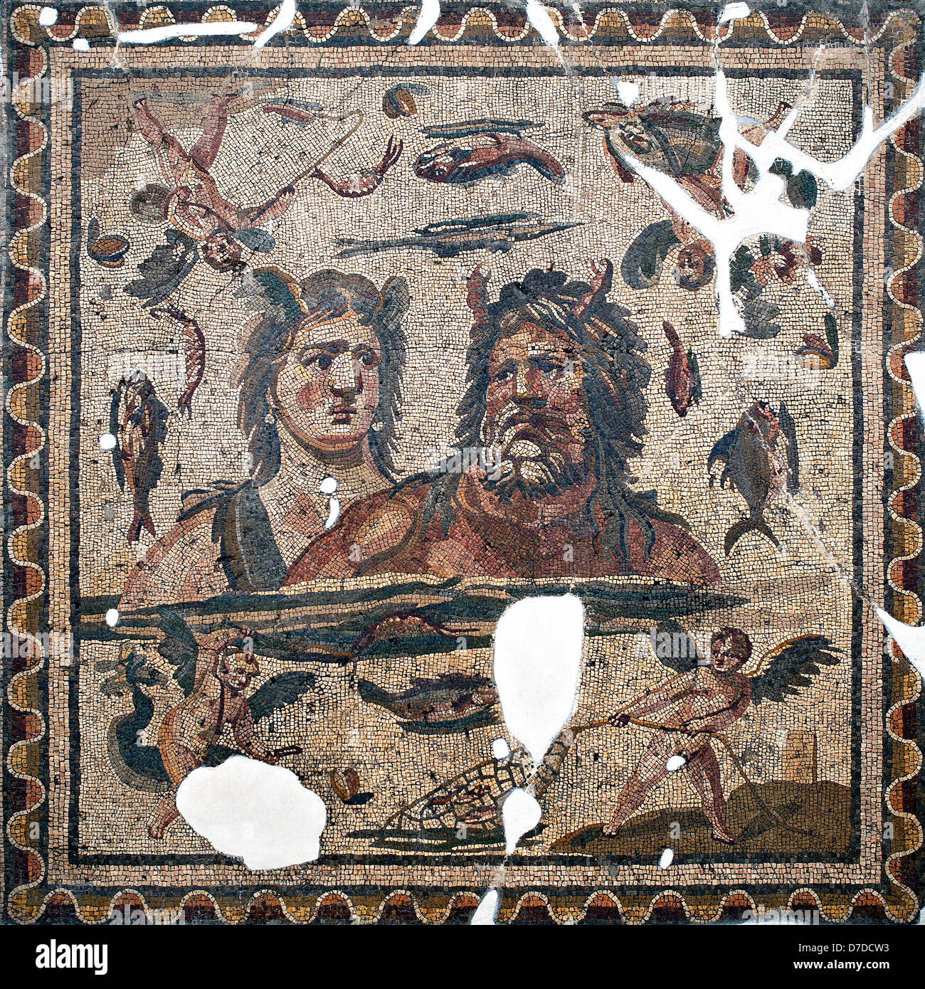 Oceanus Tethys Mosaic from Defne (Harbiye) 4th cent. A.D Stock Photo ...
