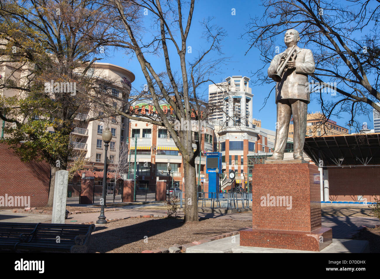 A statue of the "father of blues" William Christopher Handy in Memphis ...